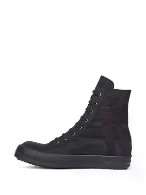 Rick Owens Vegan Sneaks High-top Panelled Sneakers