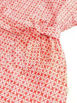 Woolrich Geometric-print Belted Midi Dress - Red
