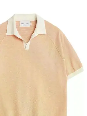 PEREGRINE Textured-knit Polo Shirt - Orange