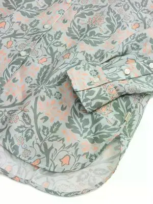 Woolrich Floral-print Band-collar Shirt