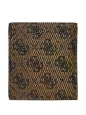 Guess Milano 4g-logo Printed Wallet - Brown