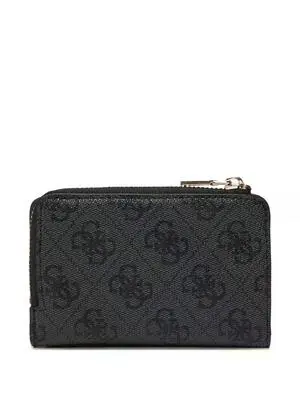 Guess Laurel 4g-logo Patterned Wallet - Grey