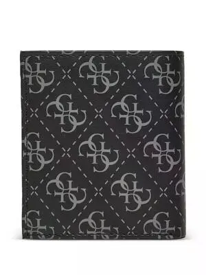 Guess Milano Monogram-pattern Wallet - Black