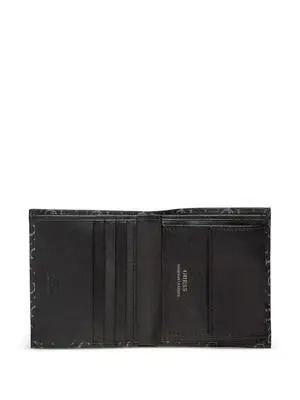 Guess Milano Monogram-pattern Wallet - Black