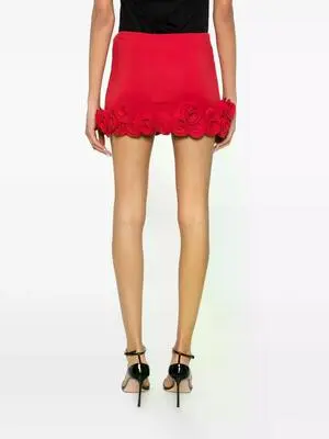 LA REVECHE Floral-appliqué Skirt