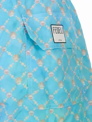 Fedeli Printed Swim Shorts