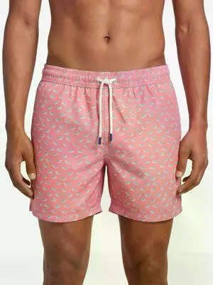 Fedeli Printed Swim Shorts - Pink