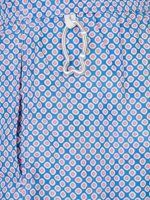 Fedeli Geometric-print Drawstring Swim Shorts