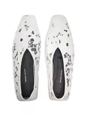VANDA NOVAK Jasmine Lace Ballerina Flats