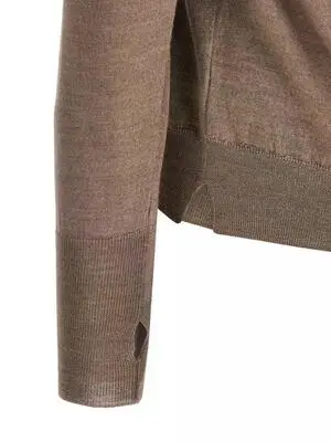 MA'RY'YA Crew-neck Fine Knit Sweater - Grey
