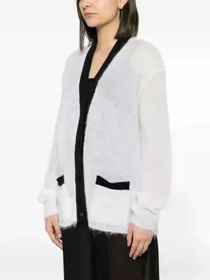 FORTE_FORTE Contrasting-trim Cardigan