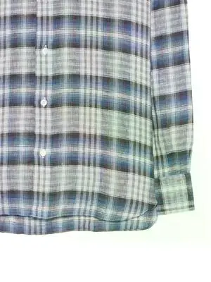 BARBA NAPOLI Check-pattern Long-sleeve Shirt