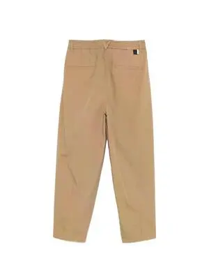LOW BRAND Pleated Elasticated-waistband Trousers - Neutrals