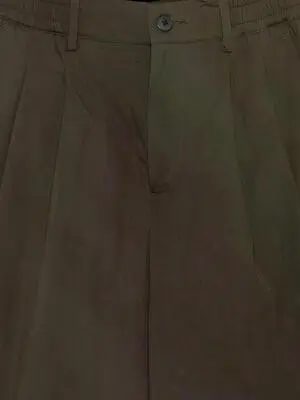 LOW BRAND Pleated Elasticated-waistband Trousers - Green