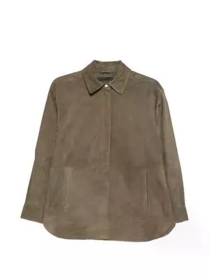 GIORGIO BRATO Suede Long-sleeve Shirt