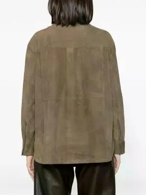 GIORGIO BRATO Suede Long-sleeve Shirt