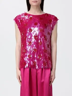Dries Van Noten Embellished Silk Top - Pink
