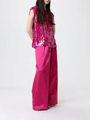 Dries Van Noten Embellished Silk Top - Pink
