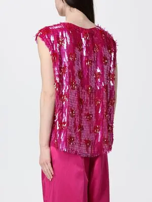 Dries Van Noten Embellished Silk Top - Pink