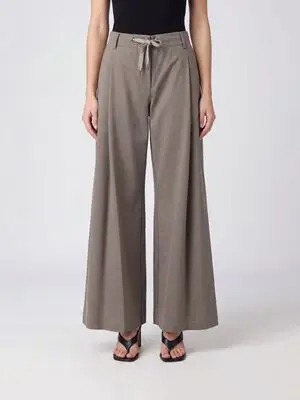 Brunello Cucinelli Cotton Blend Wide Leg Trousers - Beige