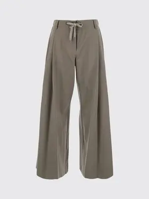 Brunello Cucinelli Cotton Blend Wide Leg Trousers - Beige