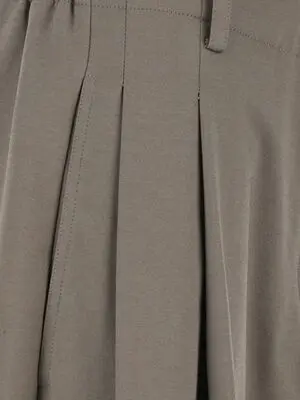 Brunello Cucinelli Cotton Blend Wide Leg Trousers - Beige