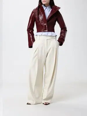 Sportmax Crocodile Print Faux Leather Jacket - Red
