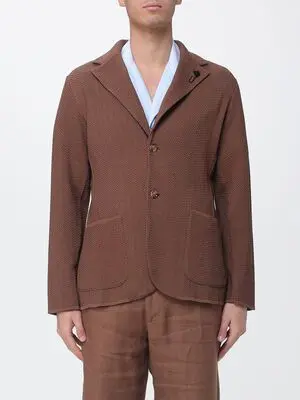 LARDINI Textured Blazer - Brown