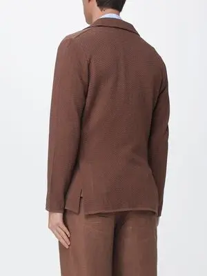 LARDINI Textured Blazer - Brown