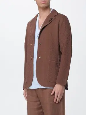 LARDINI Textured Blazer - Brown
