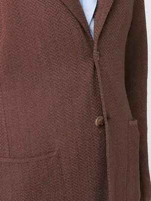 LARDINI Textured Blazer - Brown