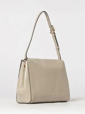 Furla Domus Leather Shoulder Bag - Grey