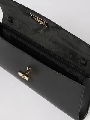 Furla Clara Leather Clutch - Black