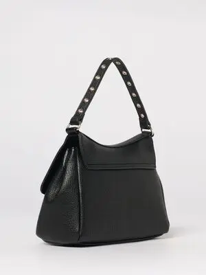 Just Cavalli Grained Faux Leather Shoulder Bag - Black