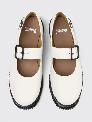 Camper Pix Leather Ballet Flats With Adjustable Strap