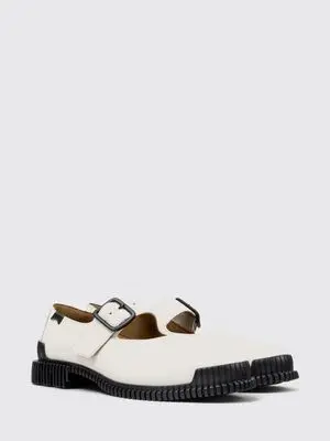 Camper Pix Leather Ballet Flats With Adjustable Strap