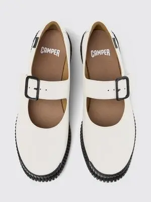 Camper Pix Leather Ballet Flats With Adjustable Strap