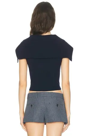 Monse Double Sailor Collar Cropped Sweater Vest