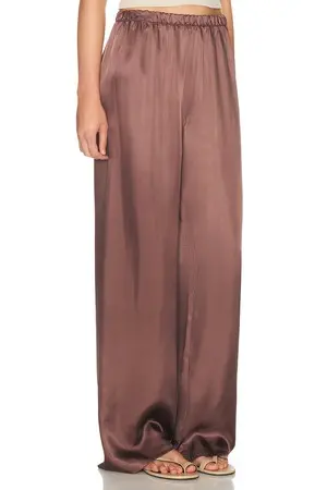 Enza Costa Fluid Twill Pant - Chocolate