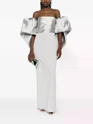Solace London Floris Draped Maxi Dress