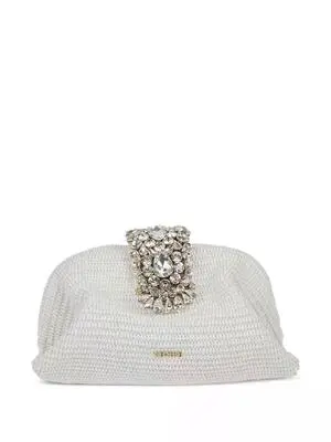 GEDEBE Crystal-embellished Woven Clutch