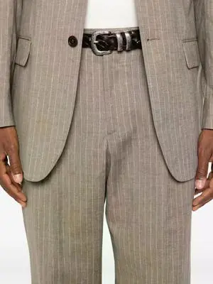 SUNFLOWER Pinstripe Pleated Trousers