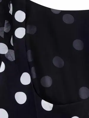 Rixo Polka-dot Ruffled Dress