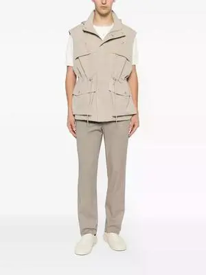 BERWICH Vulcano Slim Cut Trousers - Neutrals