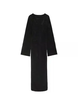DELOS Open-knit Maxi Dress - Black