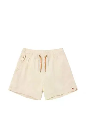 AMUNDSEN Drawstring-waistband Logo-patch Shorts - Neutrals