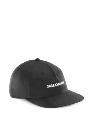 SALOMON Logo-print Flat-peak Baseball Cap - Black