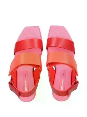 United Nude Delta Wedge Touch-strap Sandals - Red