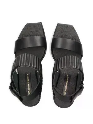 United Nude Delta Wedge Puffier Quilted Touch-strap Sandals - Black