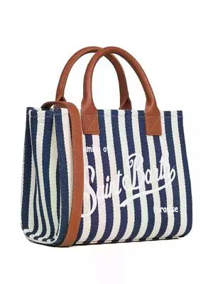 MC2 SAINT BARTH Midi Logo-embroidered Tote Bag - Blue